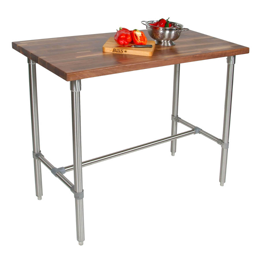 John Boos Walnut Cucina Classico TableSteel Base